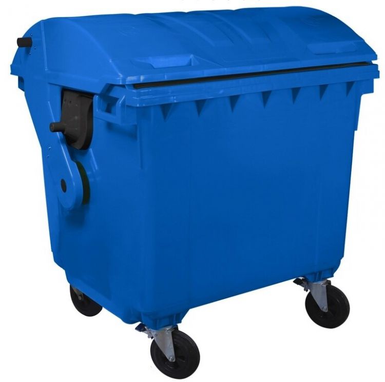 Eurocontainer gunoi 1,1 mc capac semirotund, albastru